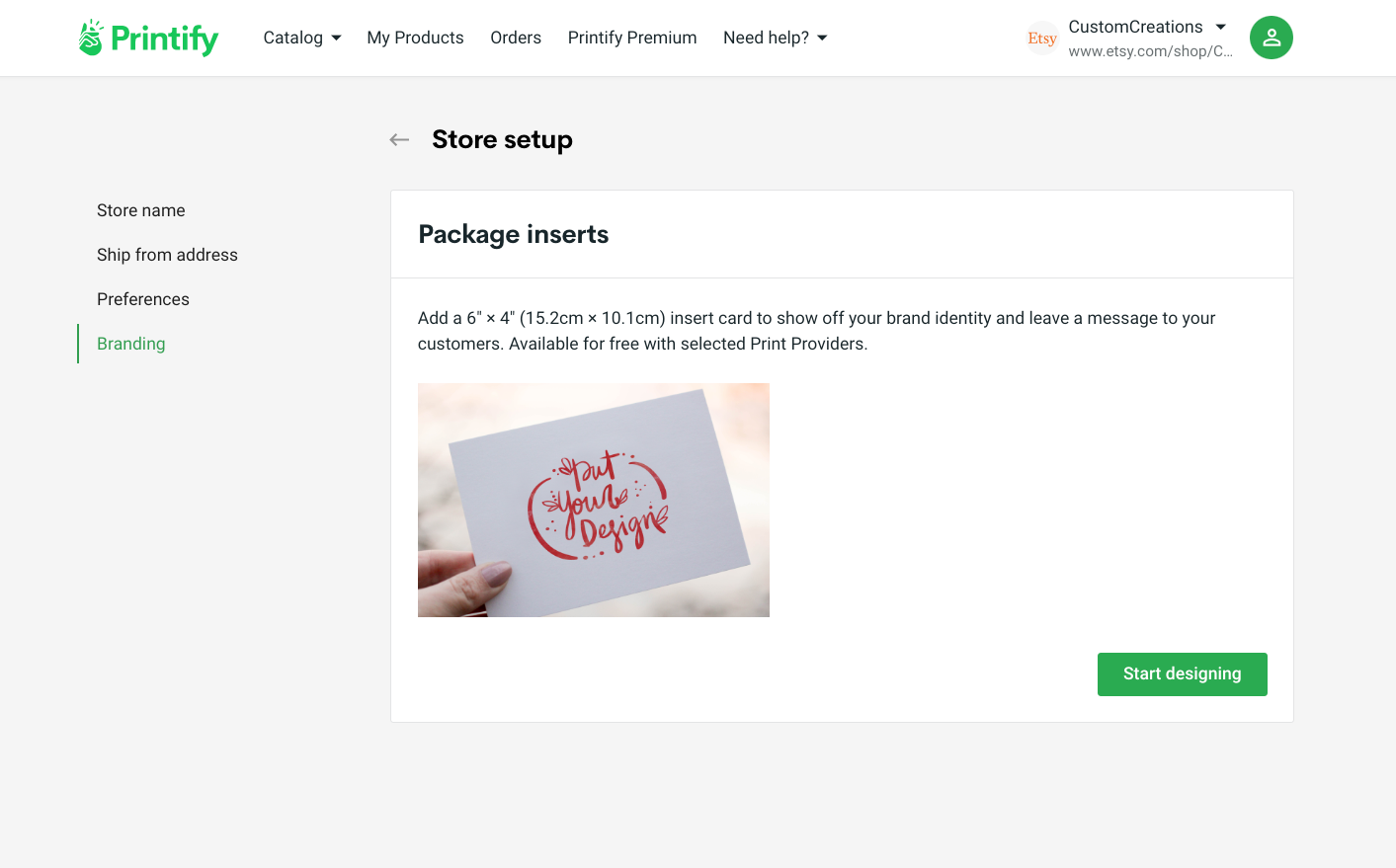 How can I set up branding inserts? – Printify