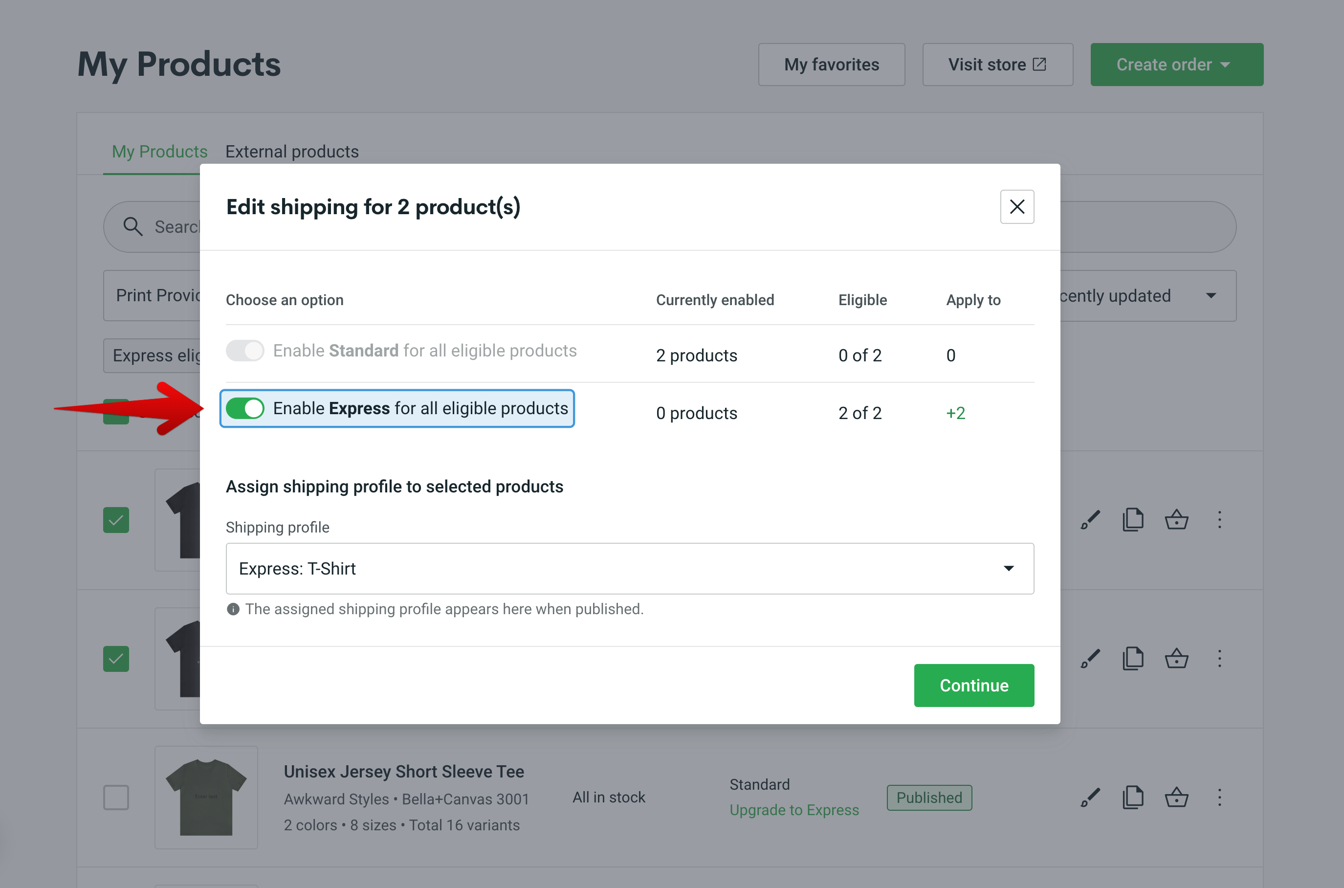 How can I set up Express Delivery for Shopify? – Printify