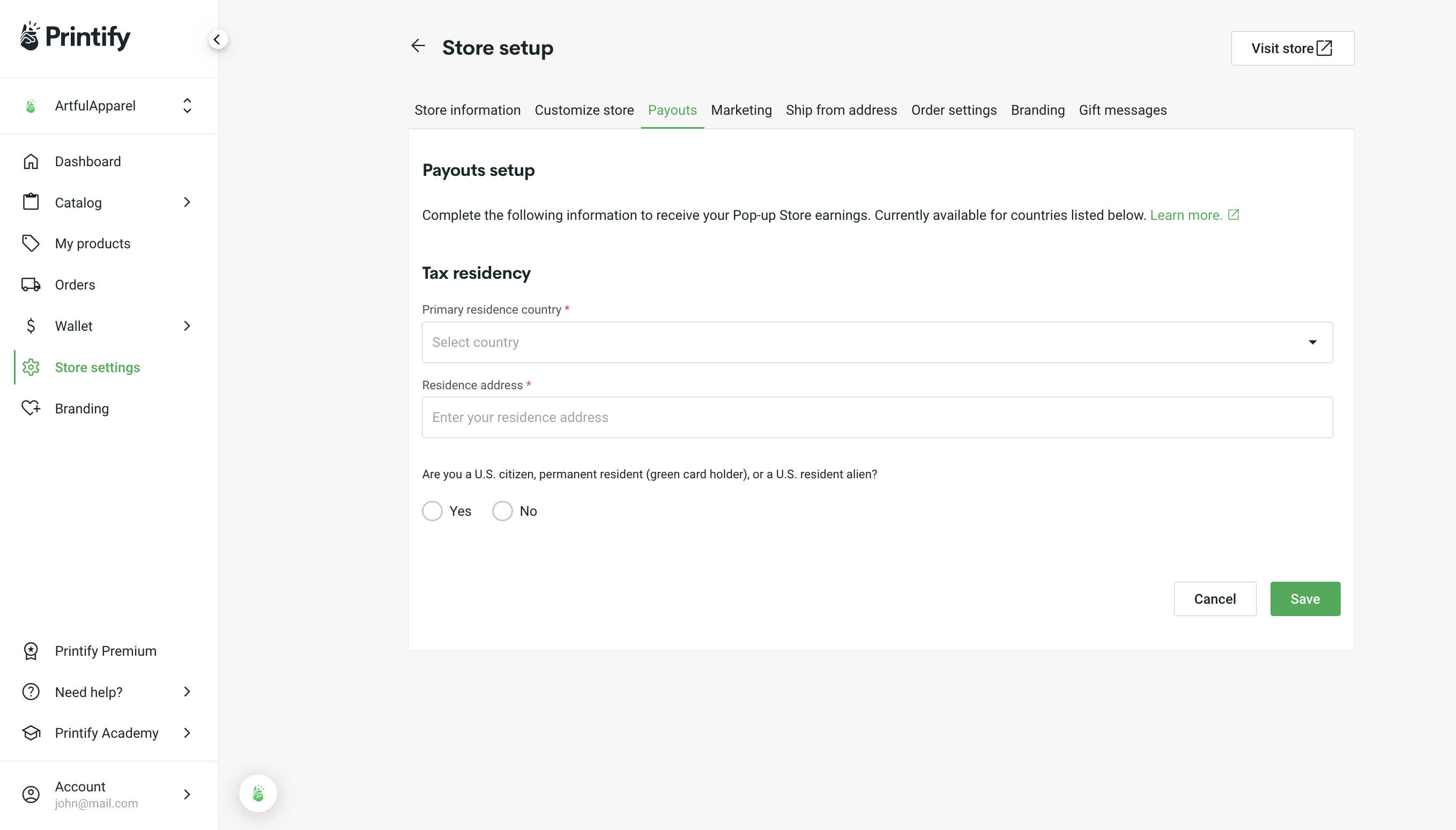 How will my Pop-Up Store earnings be paid out? – Printify