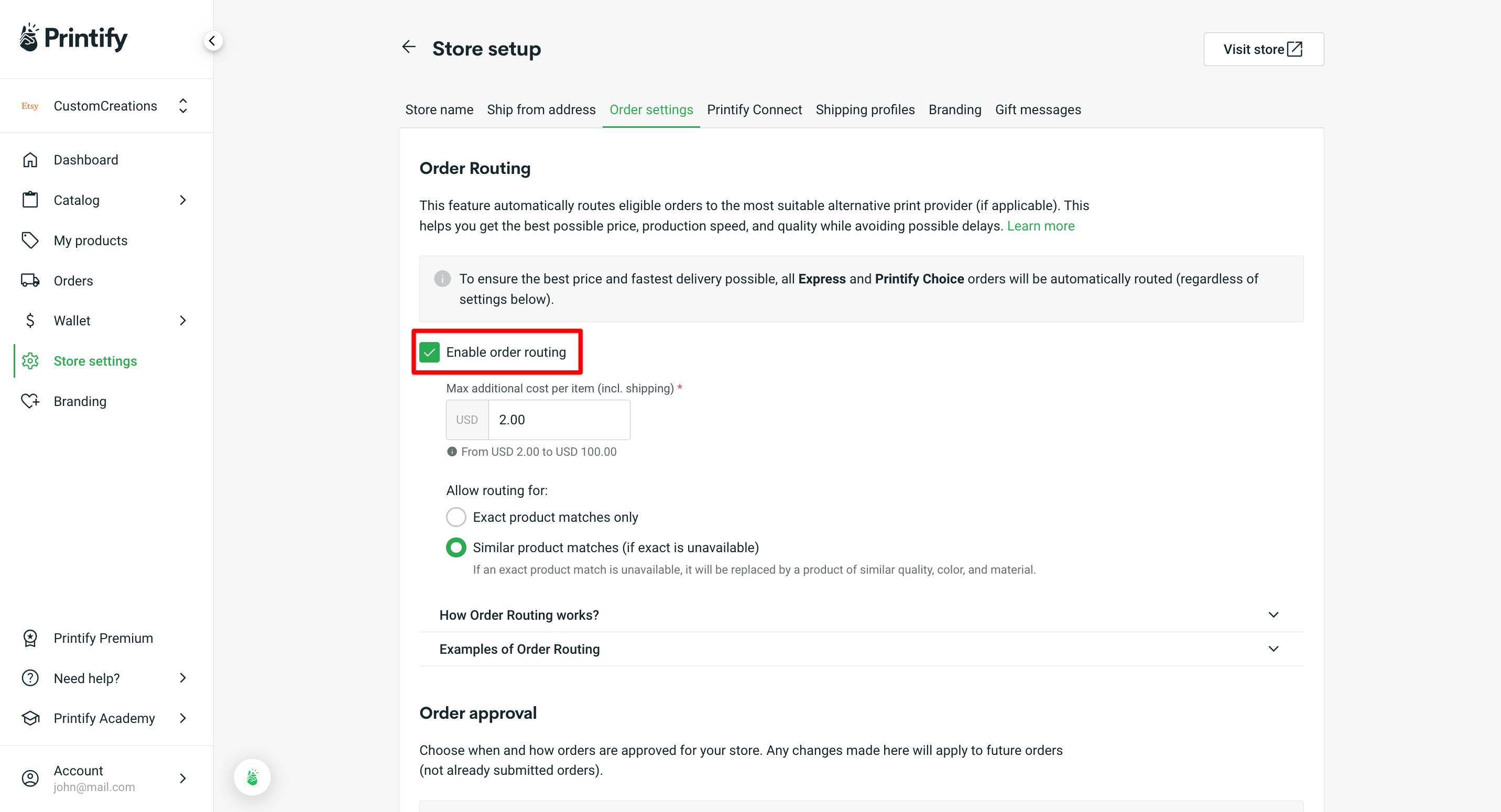 How can I enable Order Routing? – Printify