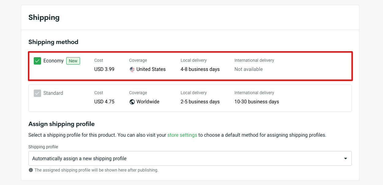 Is Economy Shipping compatible with other Printify features? – Printify