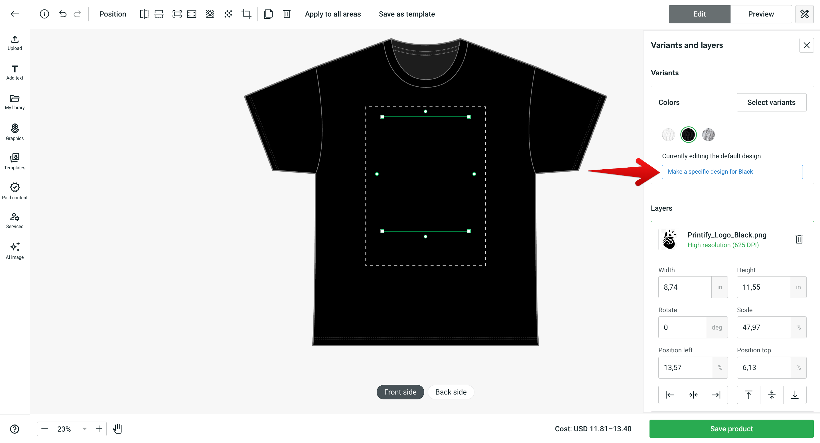 How can I create a single product with different designs? – Printify