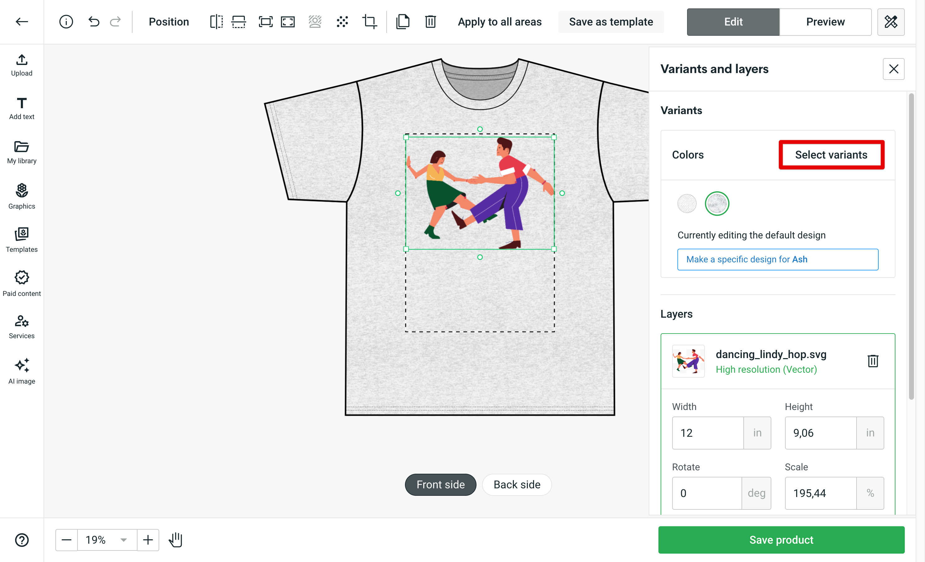 How can I add or remove a size or color variant from the product ...