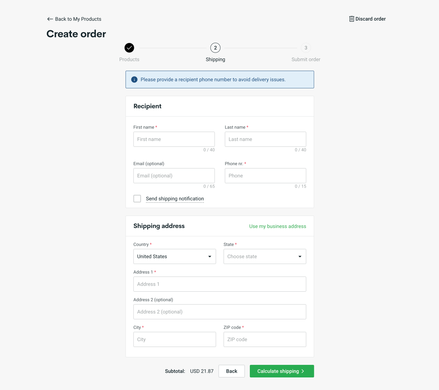 How can I create a manual order in Printify? – Printify