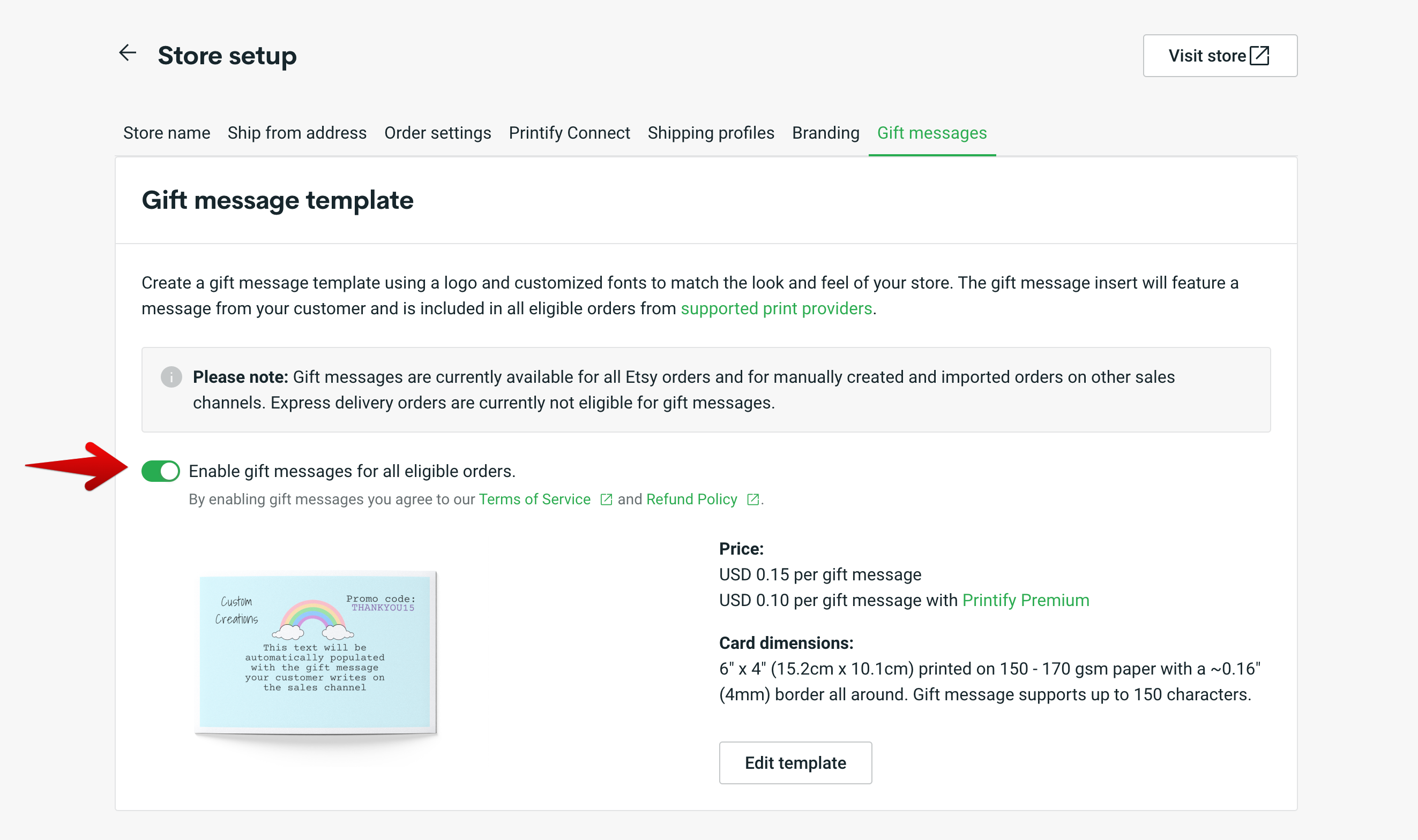 How can I add a gift message to a manual order? – Printify