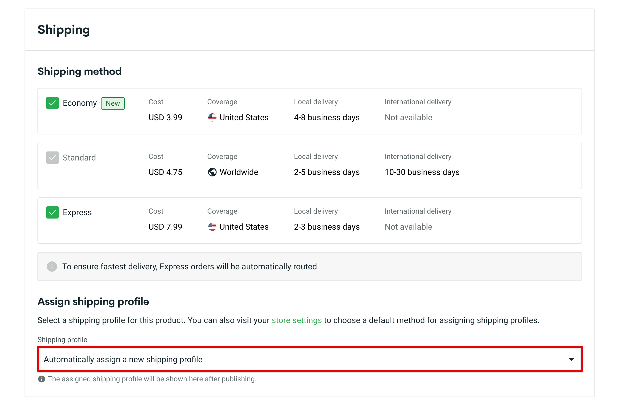 How can I publish the Printify shipping rates to Shopify? – Printify
