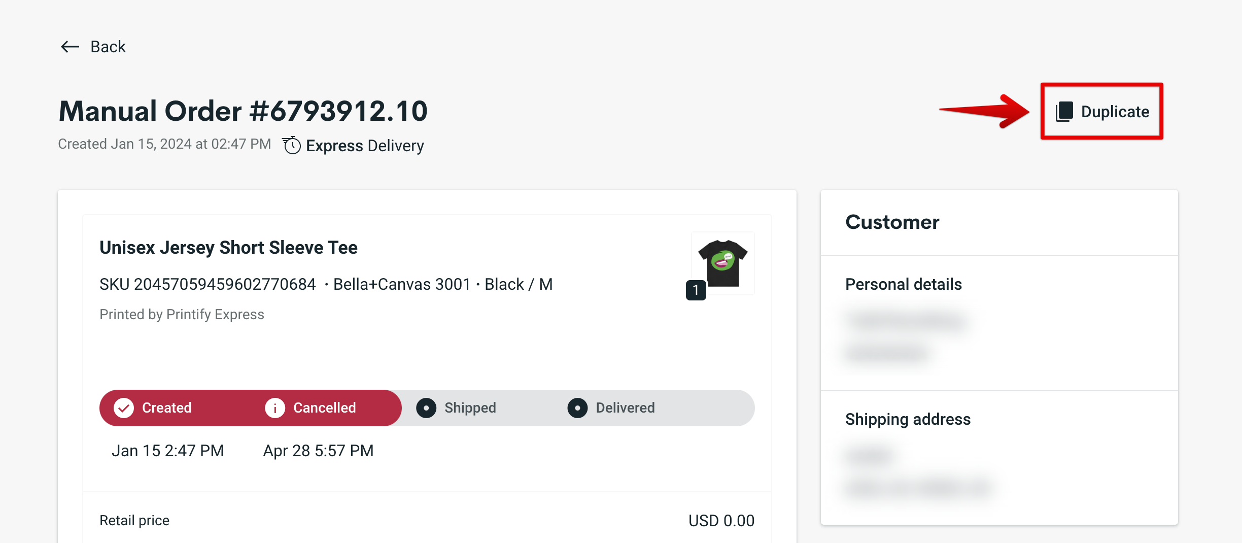 How can I create a duplicate order? – Printify