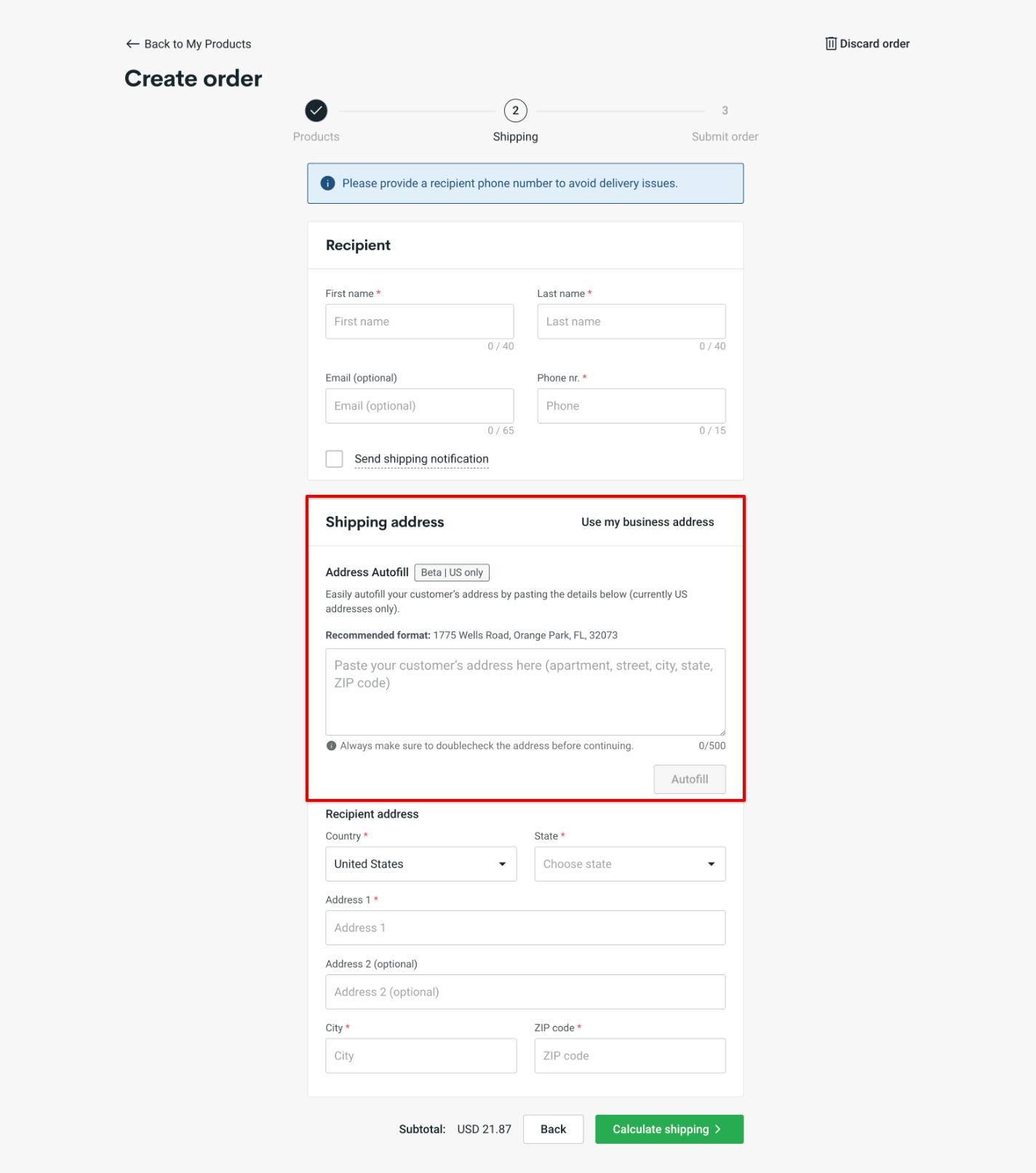 How can I create a manual order in Printify? – Printify