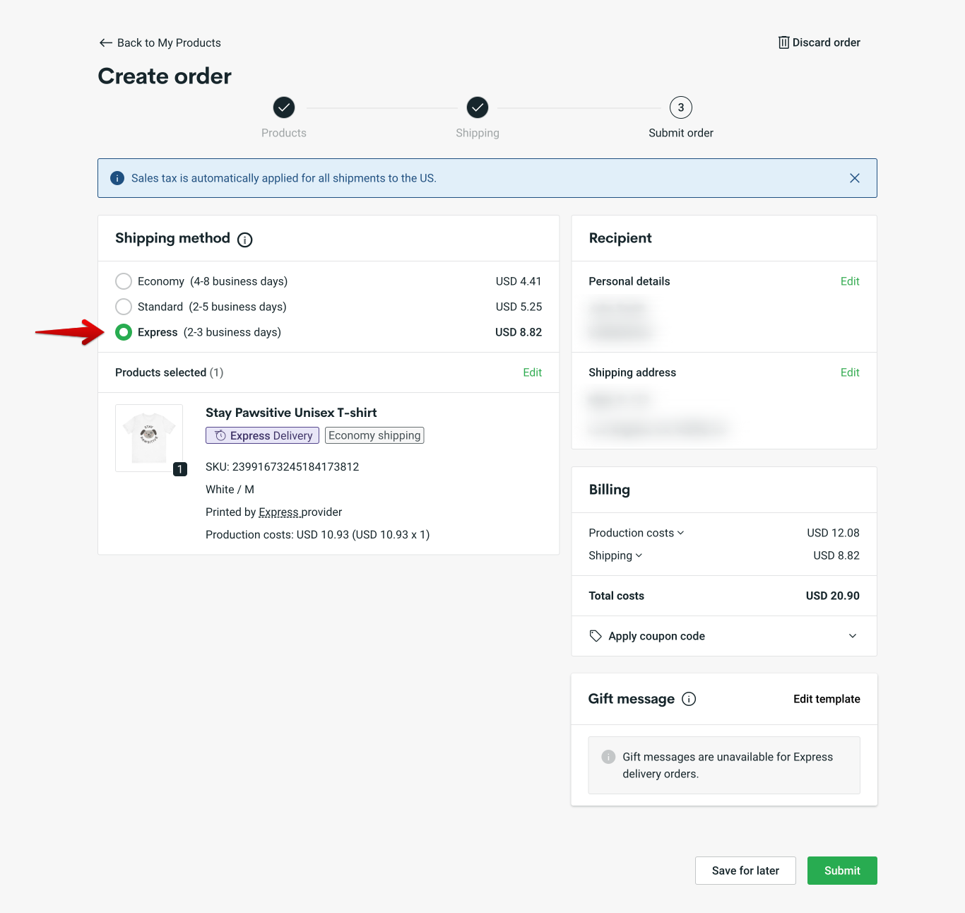 How can I create a manual order with Express Delivery? – Printify