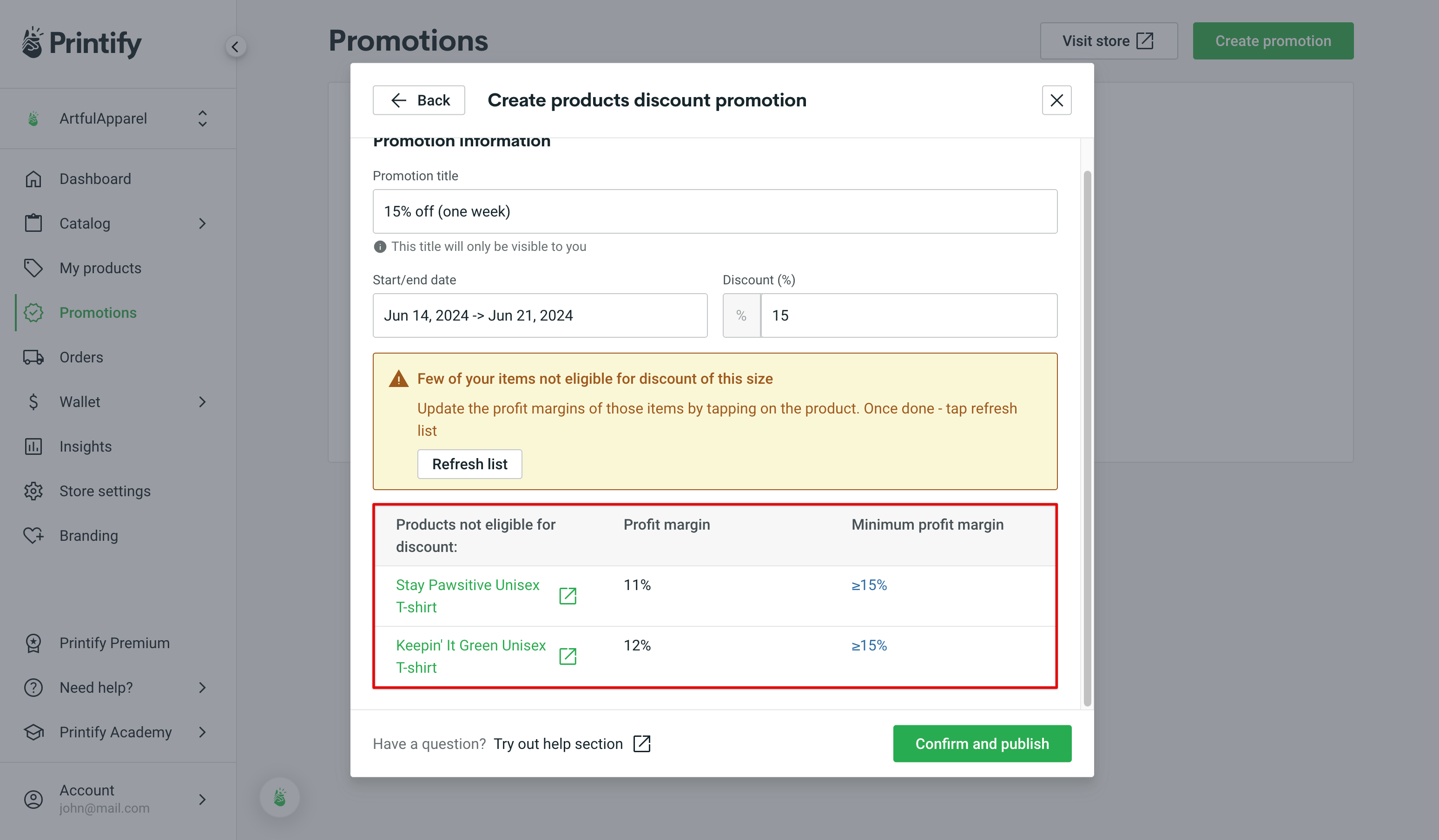 How can I create a product discount in my Pop-Up Store? – Printify