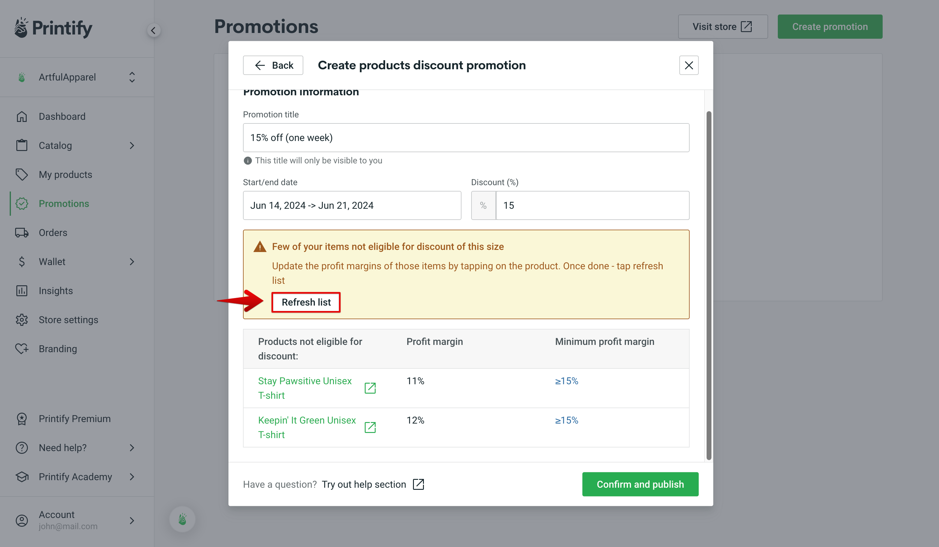 How can I create a product discount in my Pop-Up Store? – Printify