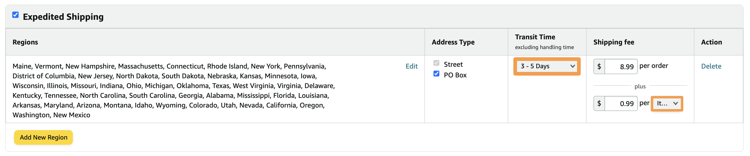 How can I set up per-item based shipping rates on Amazon US? – Printify