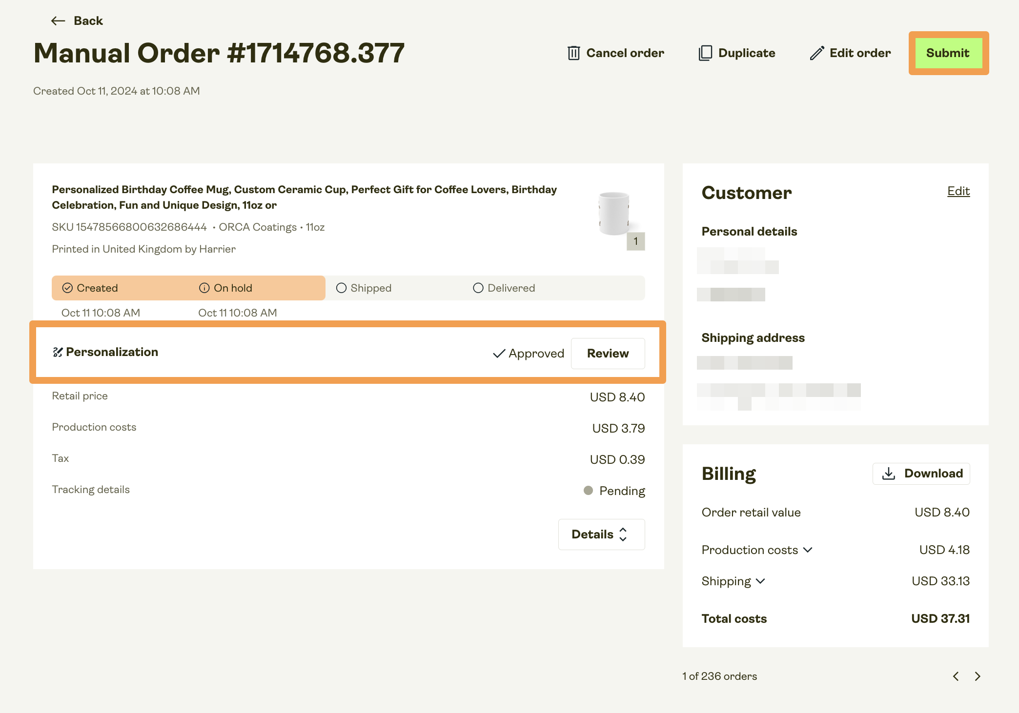 How can I manage orders with personalized products? – Printify