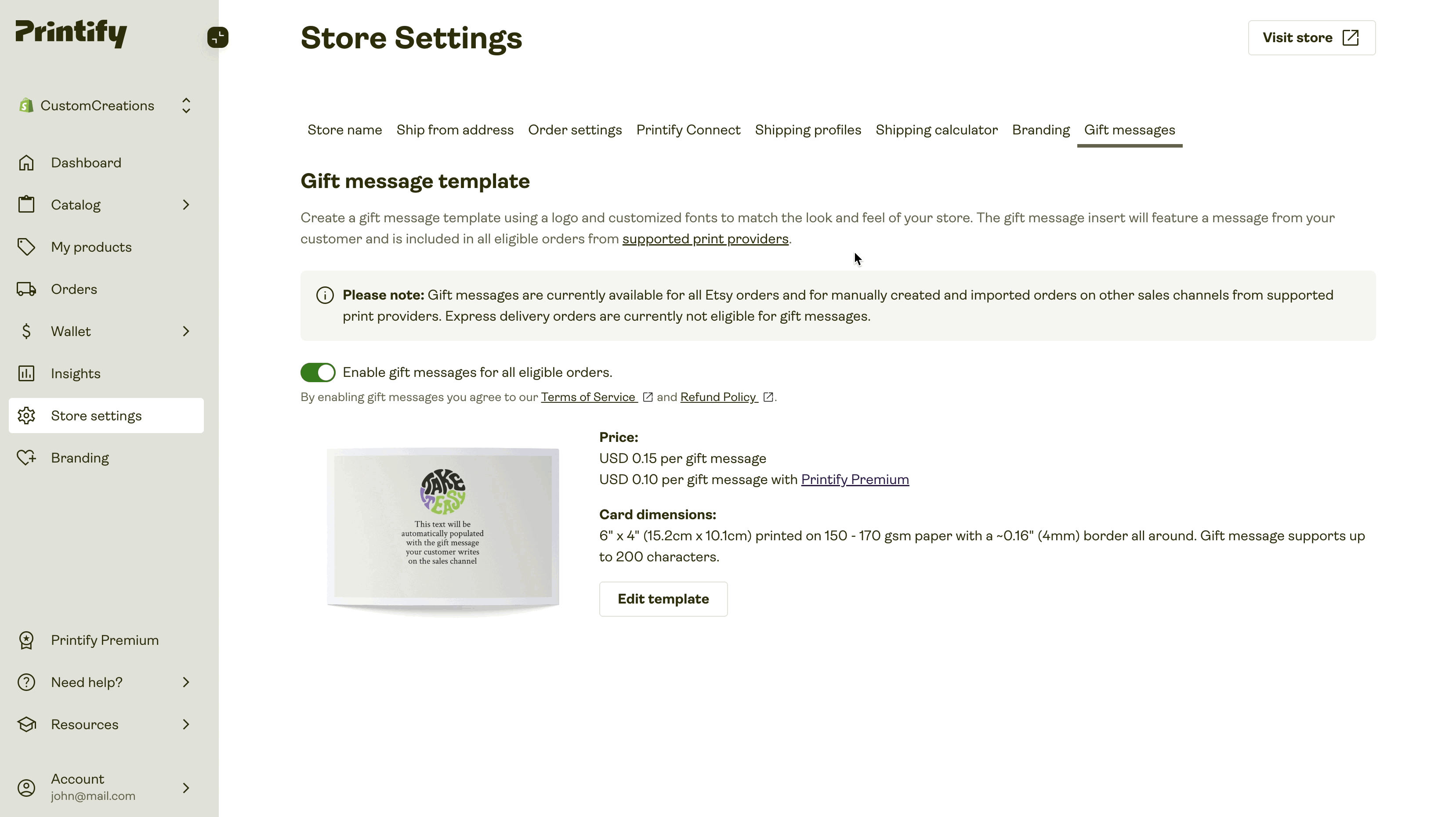 What are gift messages? – Printify