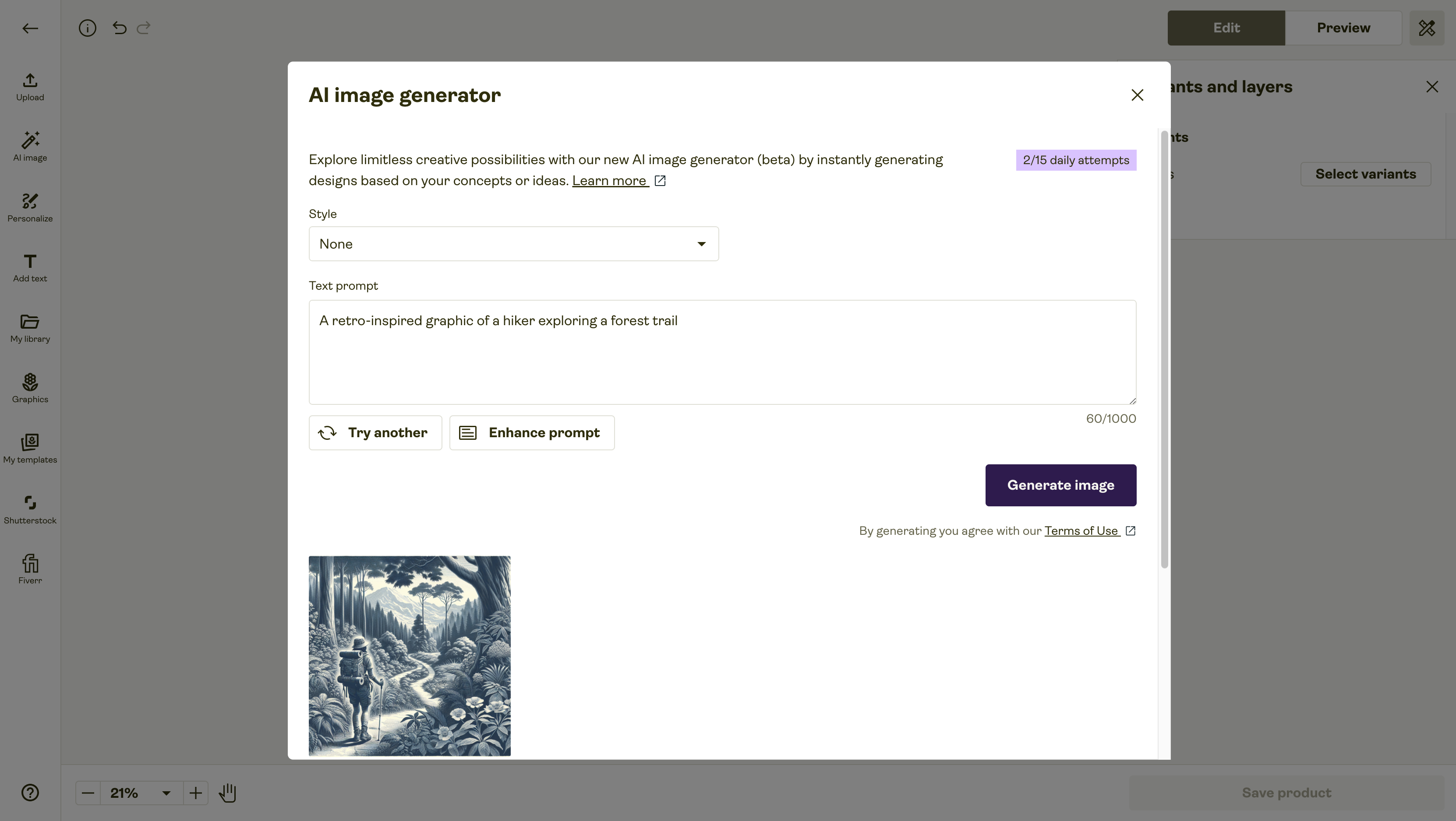 How can I design a product using Printify’s AI Image Generator? – Printify