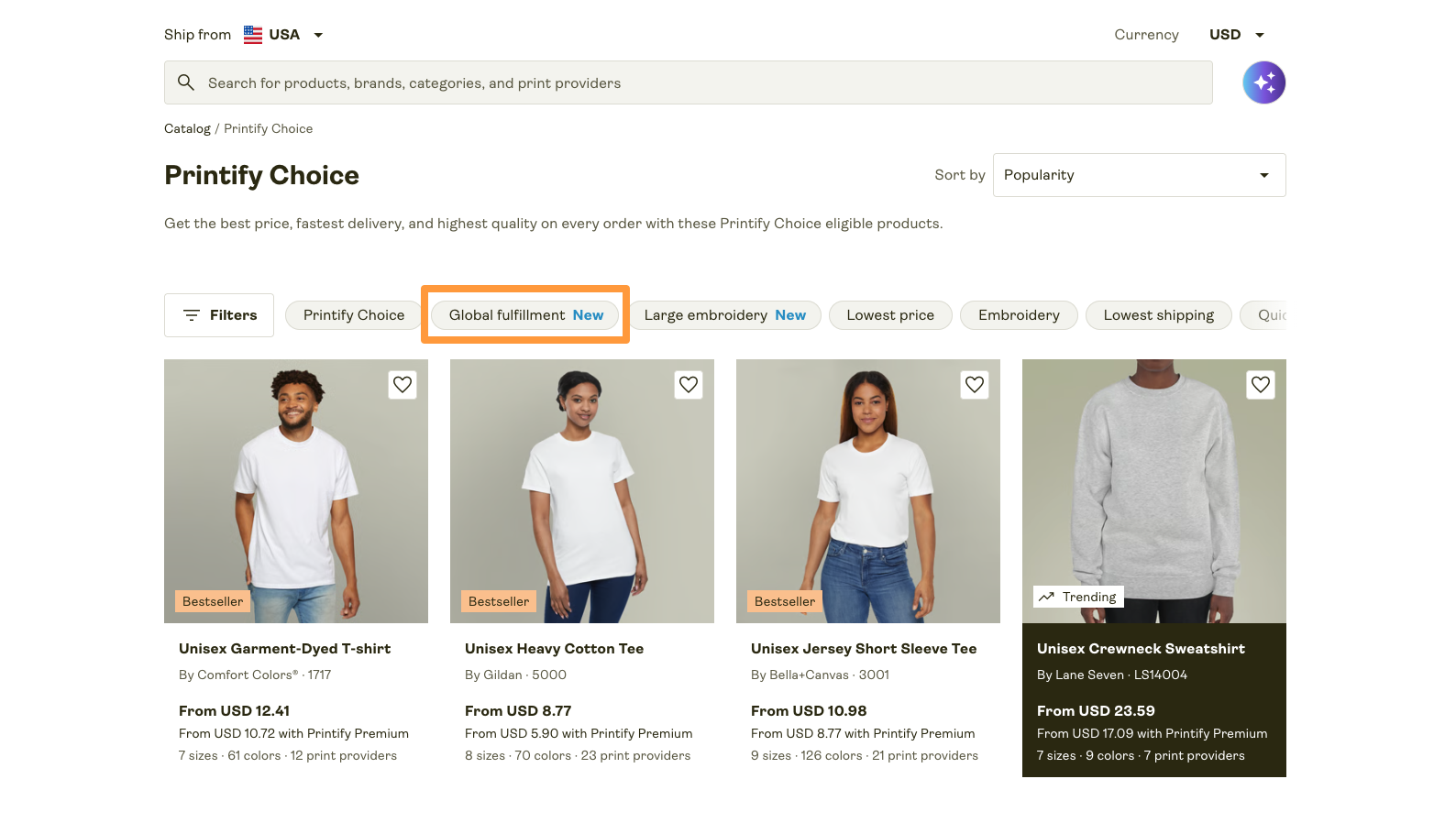 How can I create a product with Printify Choice Global Fulfillment? – Printify
